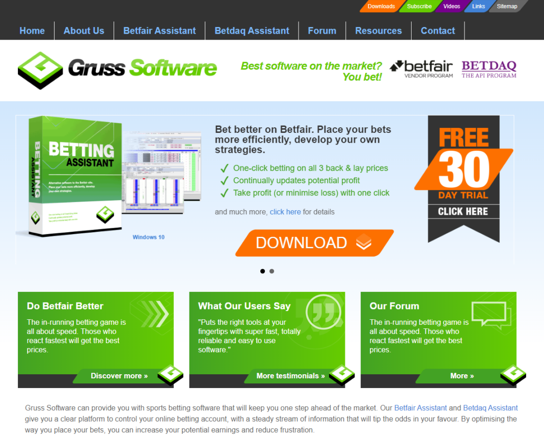 Gruss Betting Assistant Review | TheBetMatrix.Win